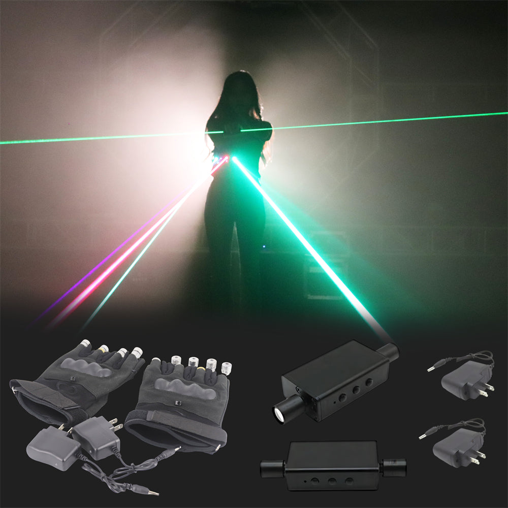 Halloween Projector Laser Set: LED Laser Gloves & Lightsaber for Epic
